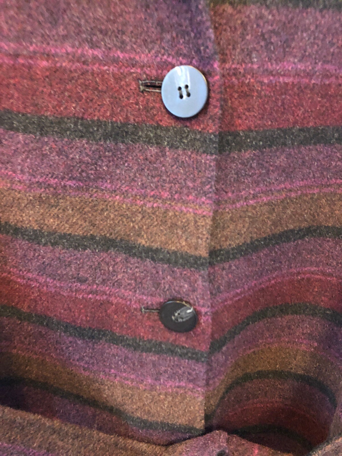 125. Euc Pendleton Wool Serape Striped Felted Belted Coat Jacket M$289 ...