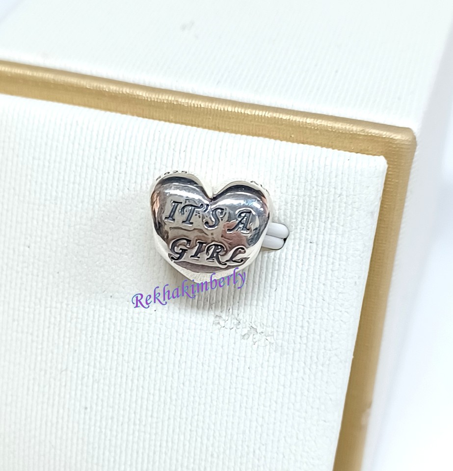 Pandora Baby Girl Handprint Heart Charm S925ALE Pink Zirconia NEW ...