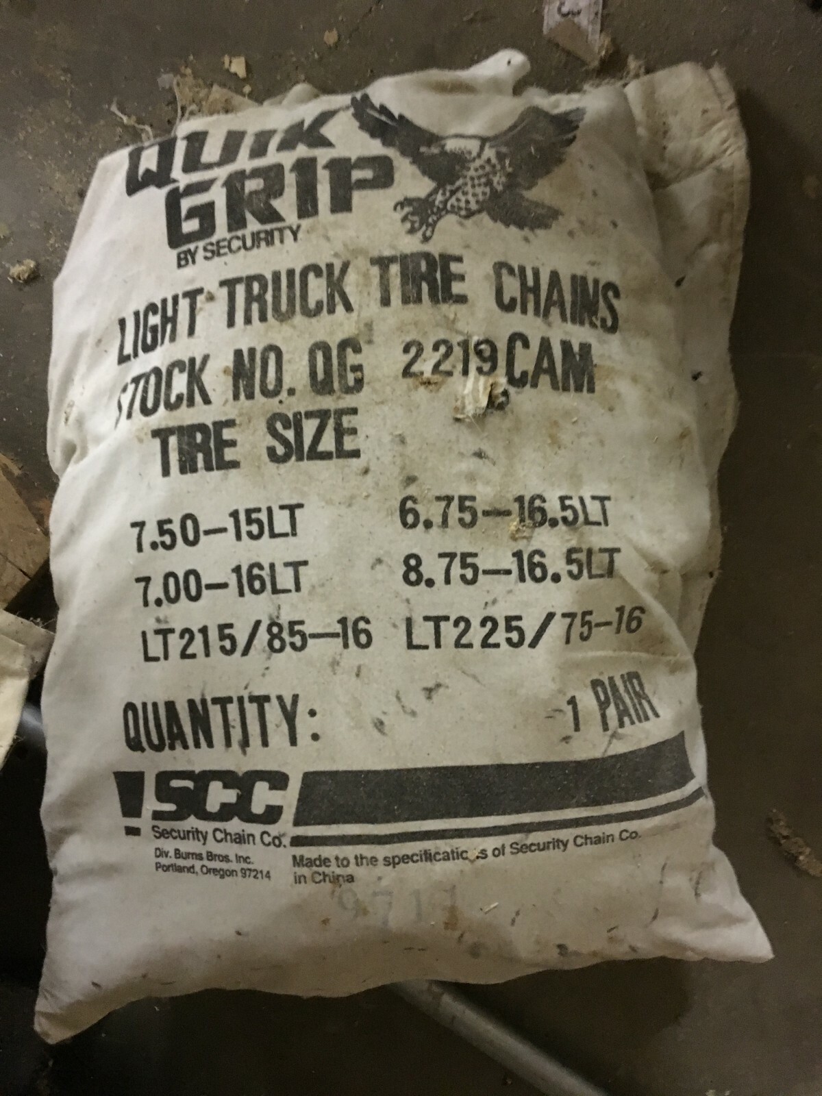Security Chain Company QG2219 Quik Grip Cam Type Tire Chains -FULL SET ...