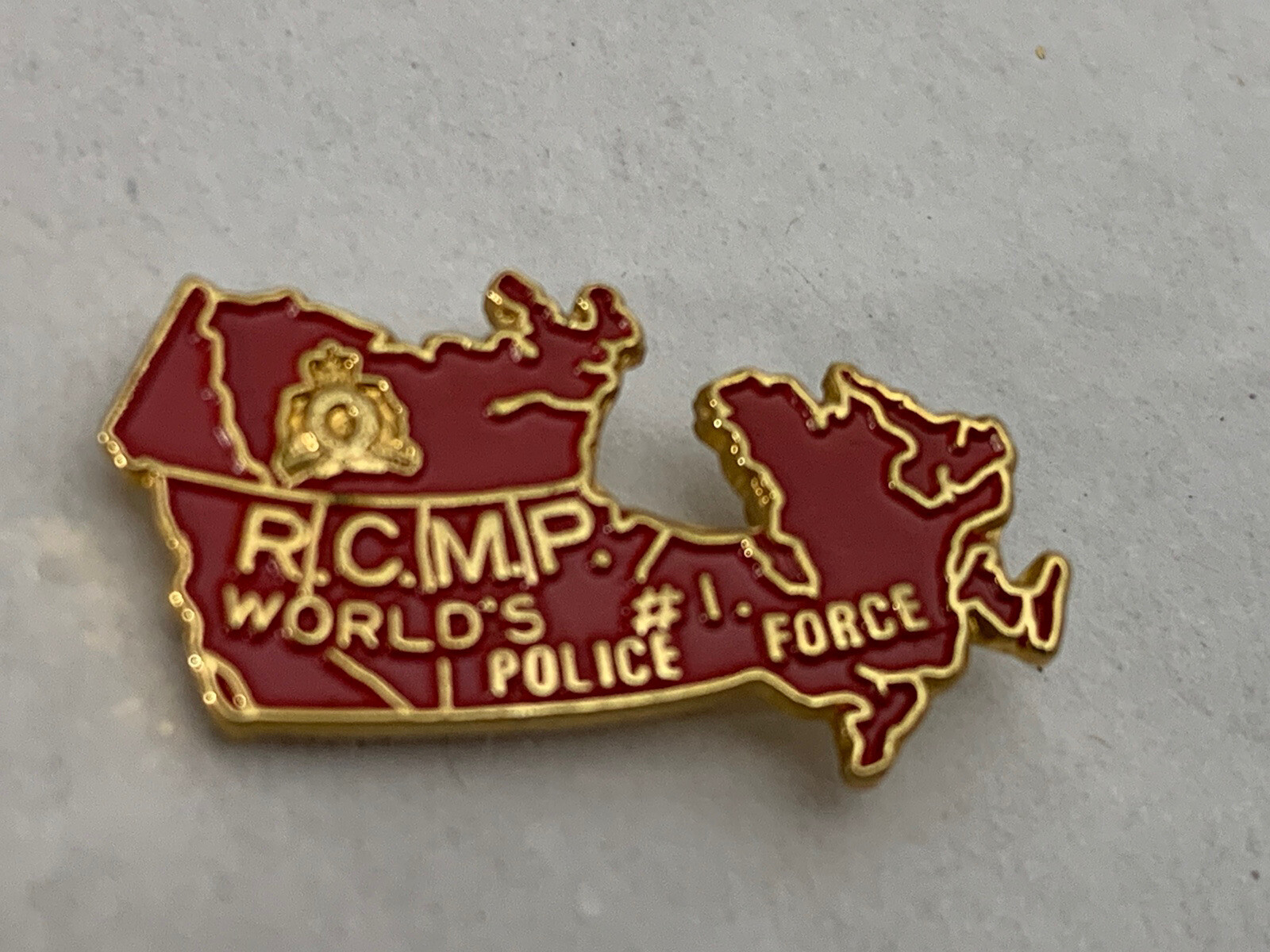 RCMP GRC World's #1 Police Force Canada Map Red Police Lapel Pin | eBay