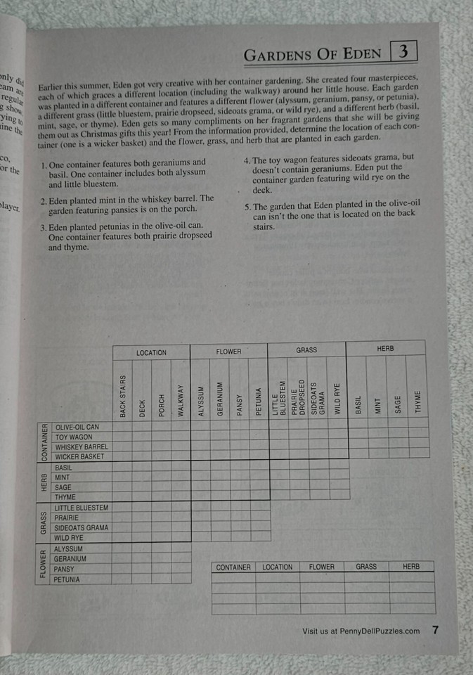 Lot 3 Penny Press Dell Logic Problems Puzzles Special Collectors ...