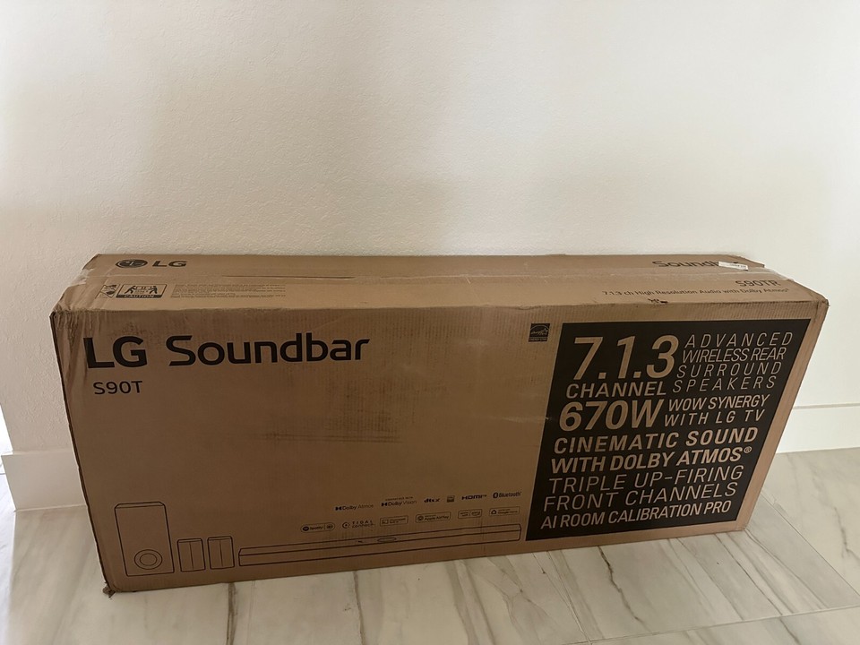 LG S90TR Soundbar with Dolby Atmos® and LG Rear Surround Speakers 7.1.3 ...