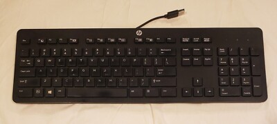 LOT OF 2 HP KU-1469 803181-001 Black Slim USB-Wired Keyboard | eBay