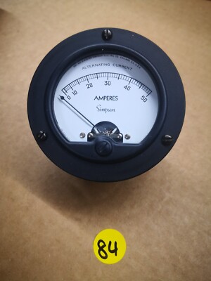 Simpson 55 Round Panel Mounted Ammeter 0-2a AC Amp. NOS. stock#84 | eBay