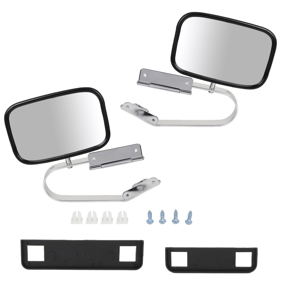 Manual Side View Mirror Pair For 1980-96 Ford F-150 F250 -F350 XL XLT ...
