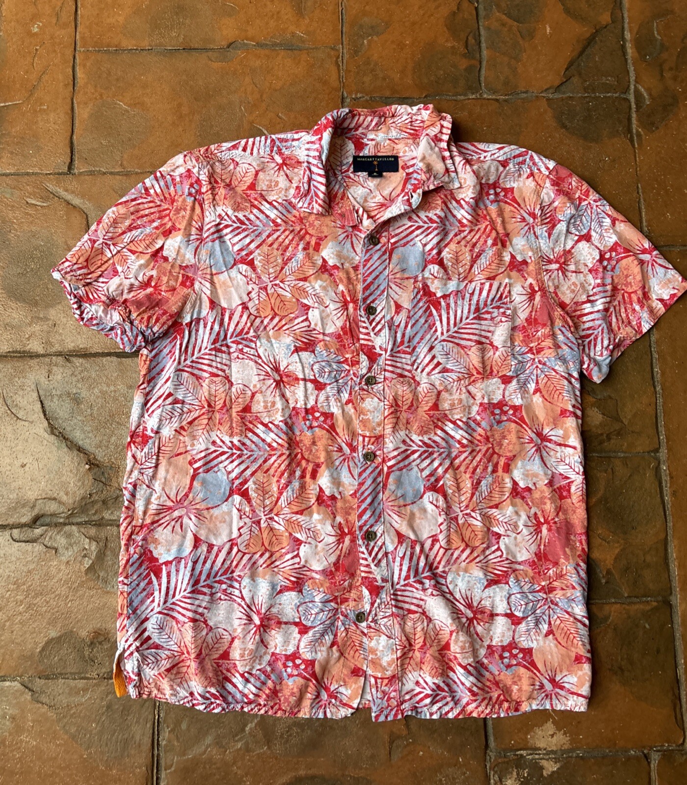 Margaritaville Jimmy Buffett Tropical Floral Camp Haw… - Gem