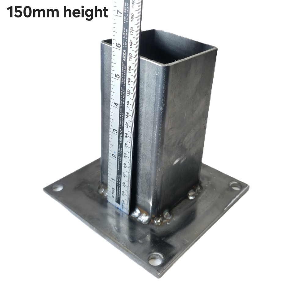 Mild Steel Square Box Welded on Base Plate Table leg | eBay UK