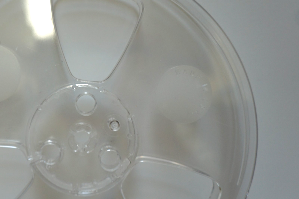 AMPEX CRYSTAL CLEAR PLASTIC 7" inch TAKE-UP REEL for 4-track 3.75 ips 7 ...