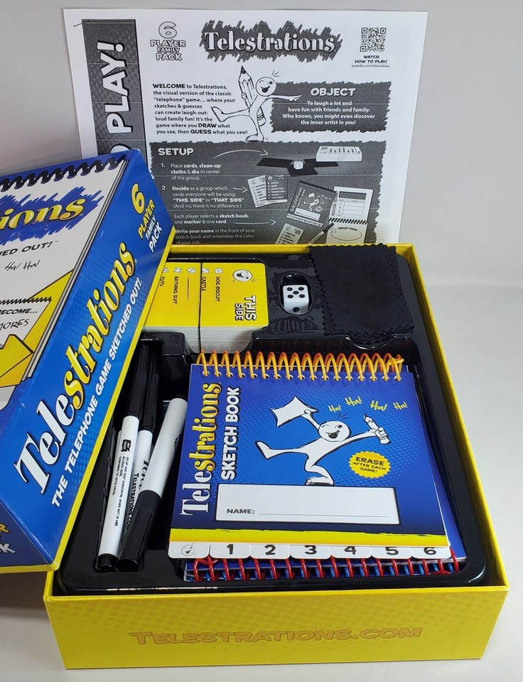 TELESTRATIONS Party Game Hilarious Drawing Guessing Board Game ︎ ...
