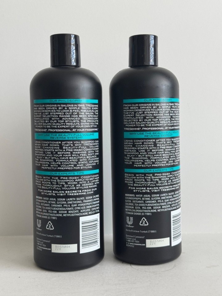 2 Tresemme Expert Beauty-Full Volume Reverse System Step 2 Shampoo 25 ...