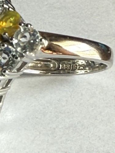 Lot Of 9 ~ Ethiopian Opal Gemstone Rings ~ JTV HSN ~ Rhodium Over ...