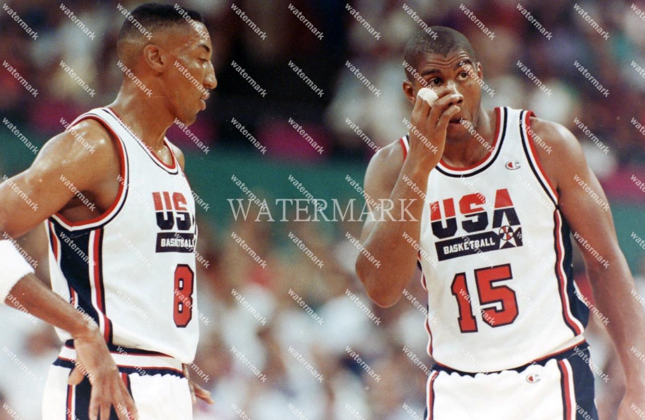 GM375 Magic Johnson - Scottie Pippen Dream Team 1992 8x10 16x20 24x36 ...