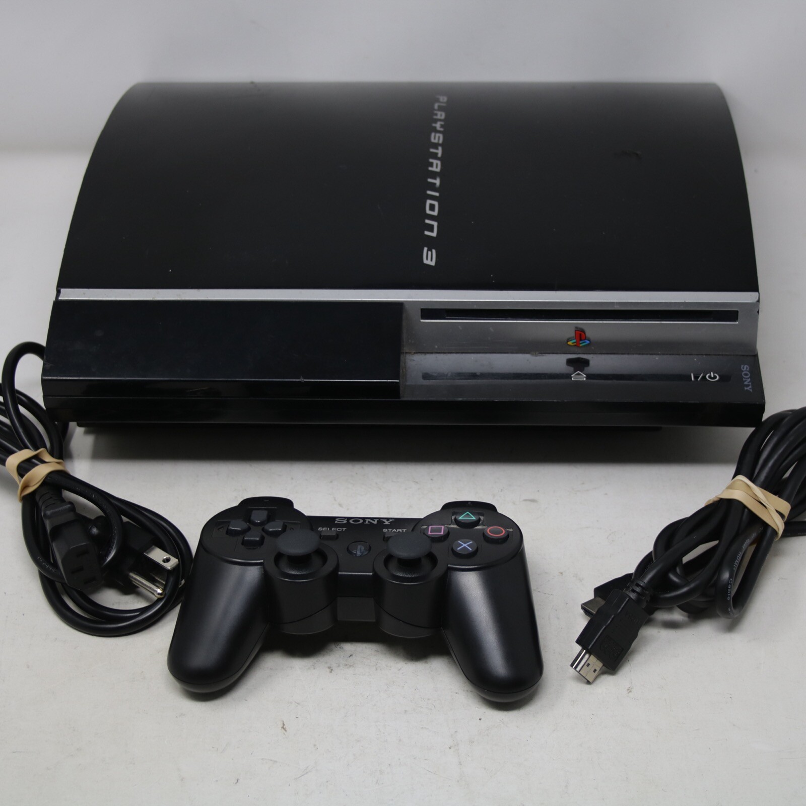 Sony PlayStation 3 40GB Piano Black Console System Fat PS3 (CECH-G01 ...