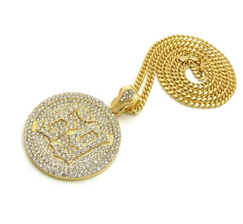 Iced TEKASHI 69 Medallion Pendant & 24" Box, Cuban, Rope Chain Hip Hop ...