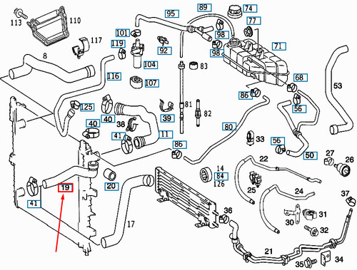 NEW MERCEDES-BENZ ML W163 RADIATOR HOSE A1635013482 OEM | eBay