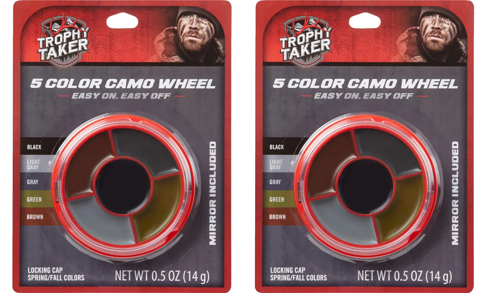 Trophy Taker 2-Pack of 5-Color Camo Wheel Easy-On Easy-Off Hunting Face ...