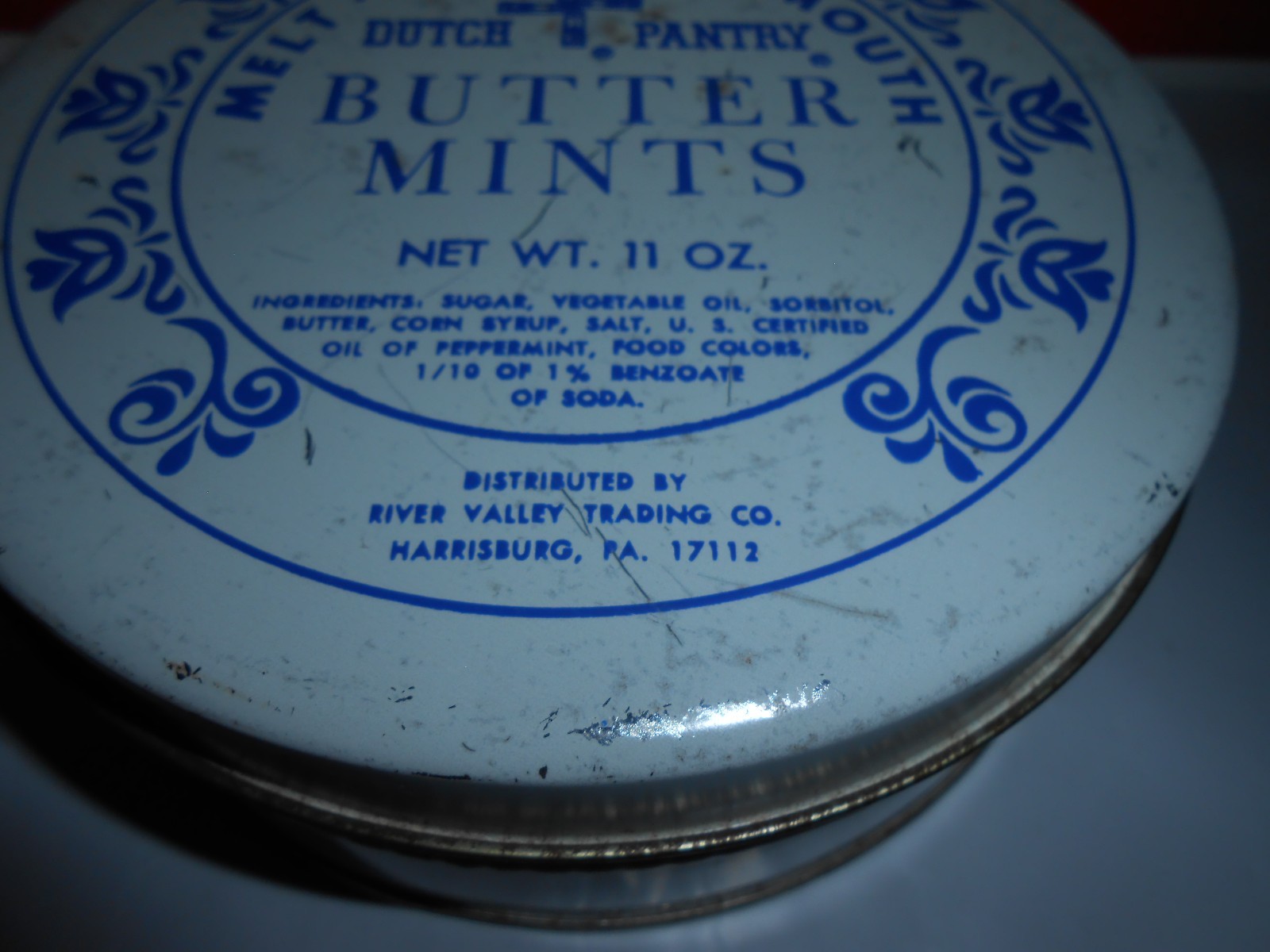 RARE HTF VTG DUTCH PANTRY BUTTER MINTS TIN RIVER VALLEY TRADING ...