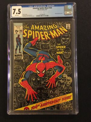 AMAZING SPIDER-MAN #100 Comic CGC 7.5 Marvel 1971 ANNIVERSARY ISSUE ...