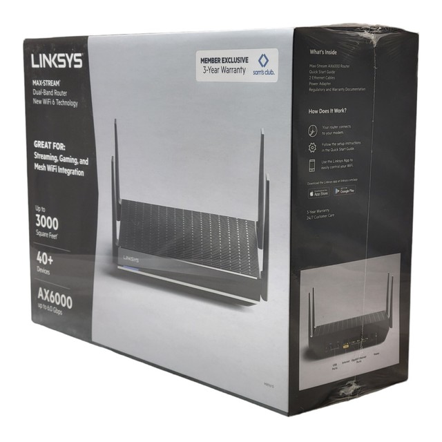 Linksys AX6000 Dual-Band Mesh Wi-Fi 6 Router - Black for sale online | eBay