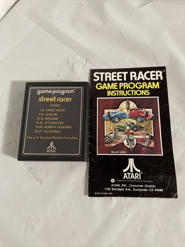 Street Racer Atari 2600 Authentic Game Cartridge + Manual. Vintage | eBay