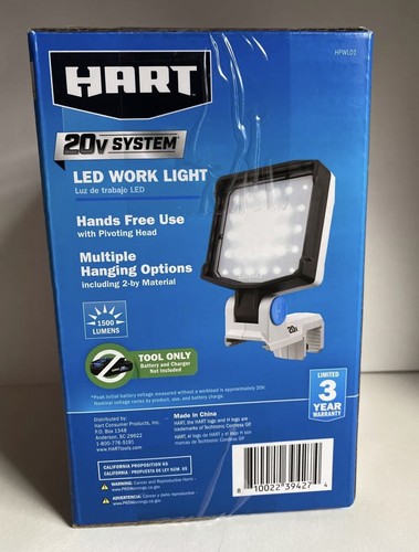HART HPWL01 20V LED Work Light (Body Only) for sale online | eBay