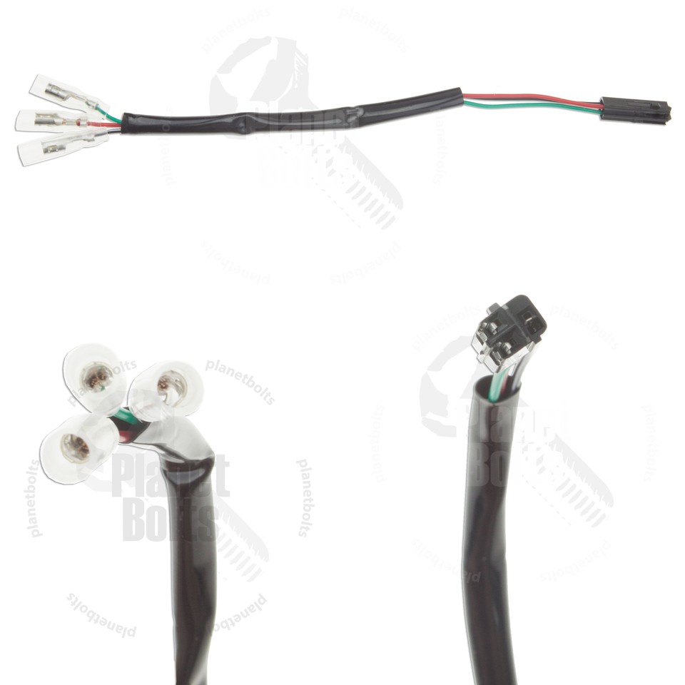 3 Prong Square 2x Turn Signal Adapter Plug For Honda CBR Lamp Bullet ...