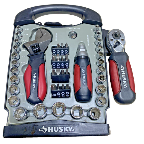 Husky 45 Piece Stubby Combination Wrench & Socket Set # 532 135 New But ...