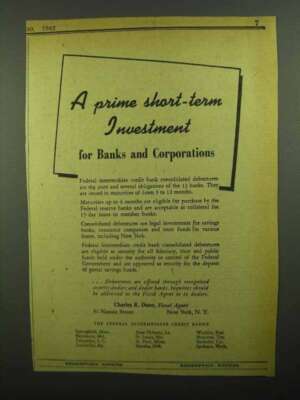 1942 Federal Intermediate Credit Banks Ad - Investment | eBay
