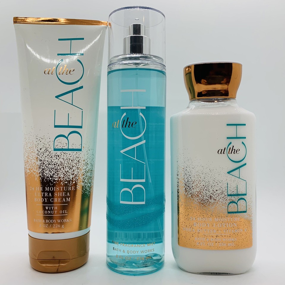 BATH & BODY WORKS AT THE BEACH FINE FRAGRANCE MIST, BODY CREAM & LOTION ...