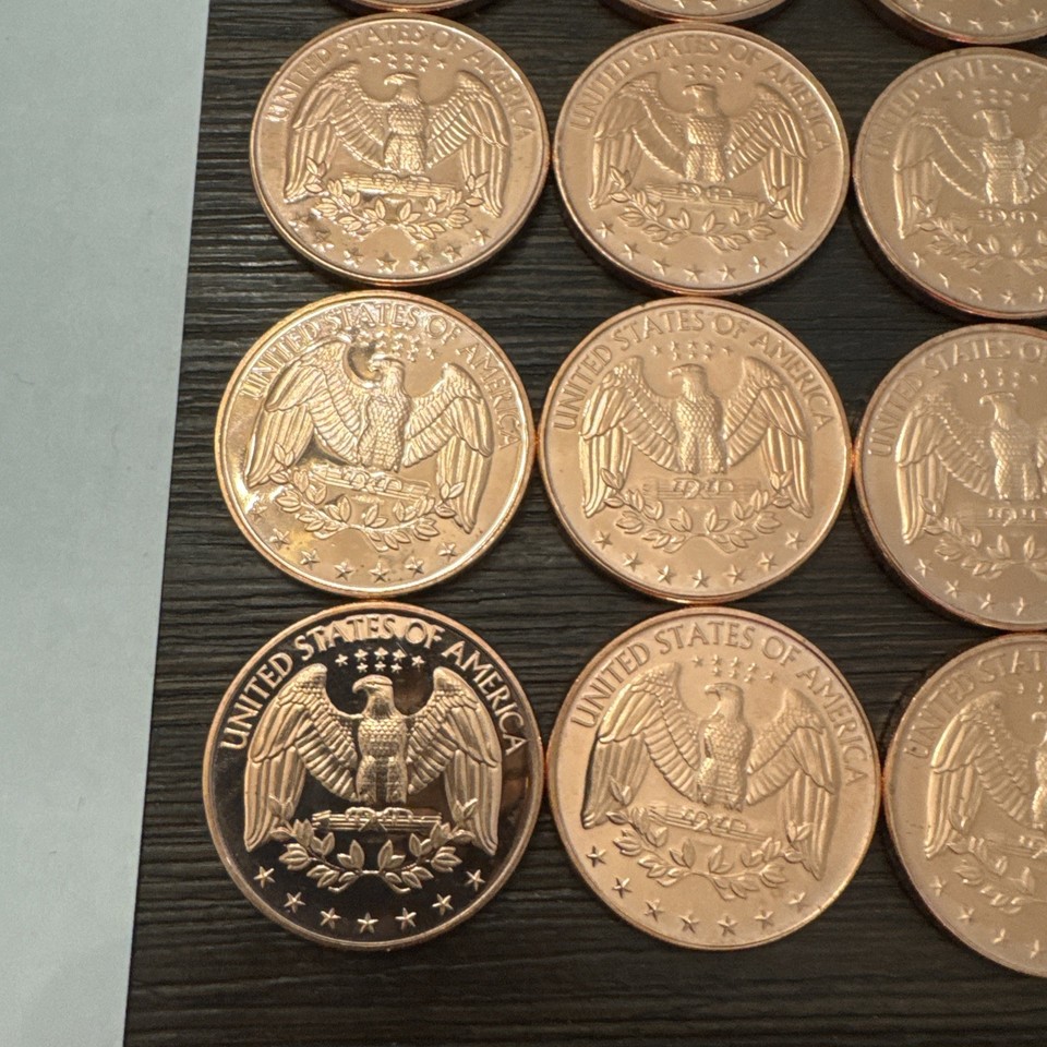 1 oz .999 Fine Copper Rounds with Case - Eagle - Lot of 20 - Lot C-22 ...