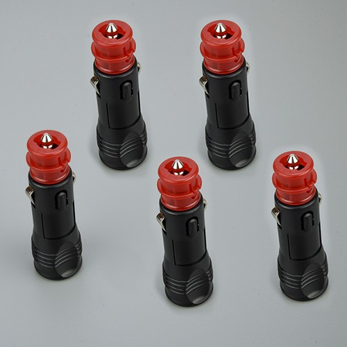 5x 12V/24V Universal Male Car Cigarette Lighter Socket Plug Connector ...