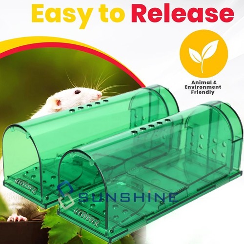 2PCS Mouse Humane No Kill Live Catch & Release Reusable Rodent Rat Mice ...
