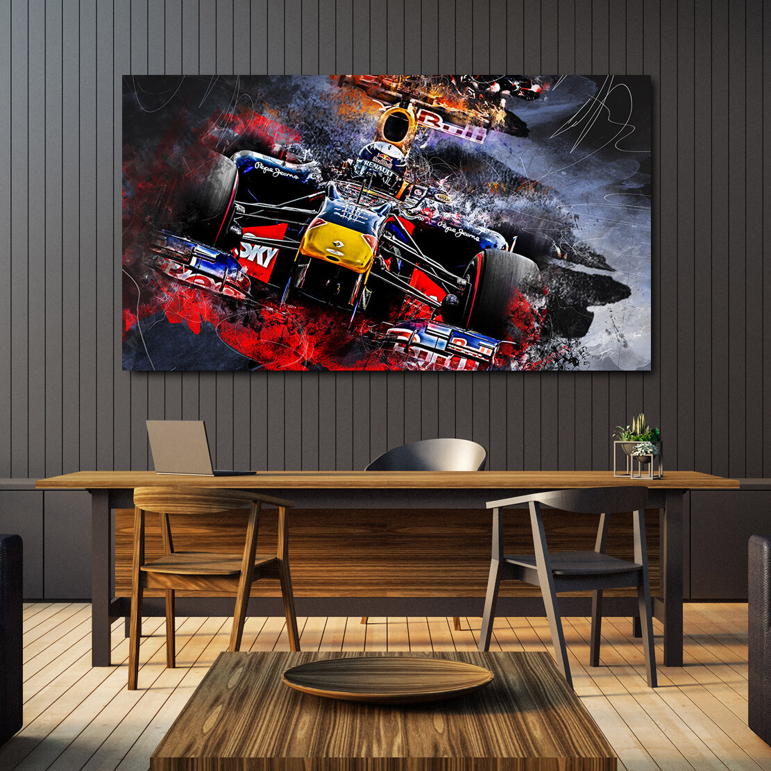 Leinwandbild Formel 1 Wandbild Auto Bilder Sportwagen Abstrakt Wanddeko ...