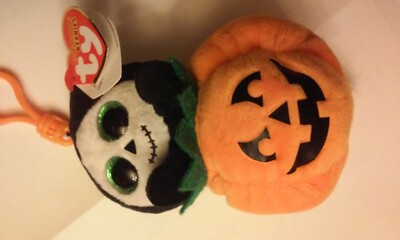 2018 TY Beanie Boos Halloweenie Beanies "SPOOKY" Grim Reaper w/Pumpkin ...