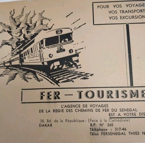 Senegal QSL Radio Card 1974 Jean Langlet Thies Train Railroad | eBay