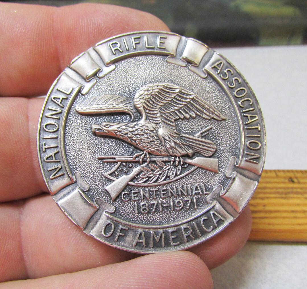 RARE NRA National Rifle Assn Sterling Silver 1.7 oz 1971 Centennial ...