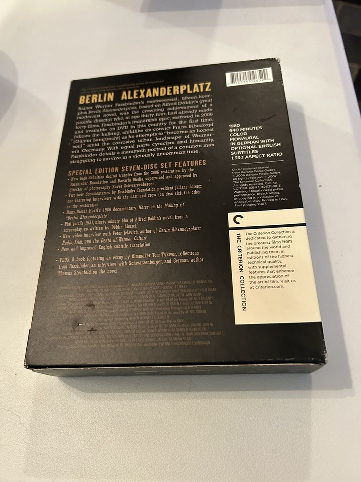 BERLIN ALEXANDERPLATZ DVD SET Criterion Collection RAINER WERNER ...