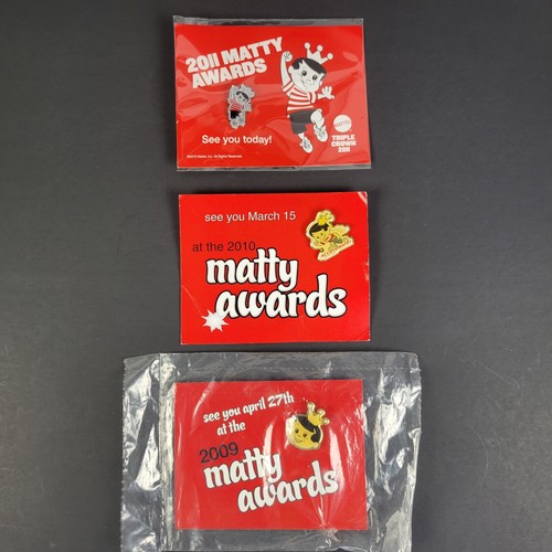 Mattel Toy Awards Matty Boy Mascot Collectible Pin 2009, 2010, 2011 LOT ...