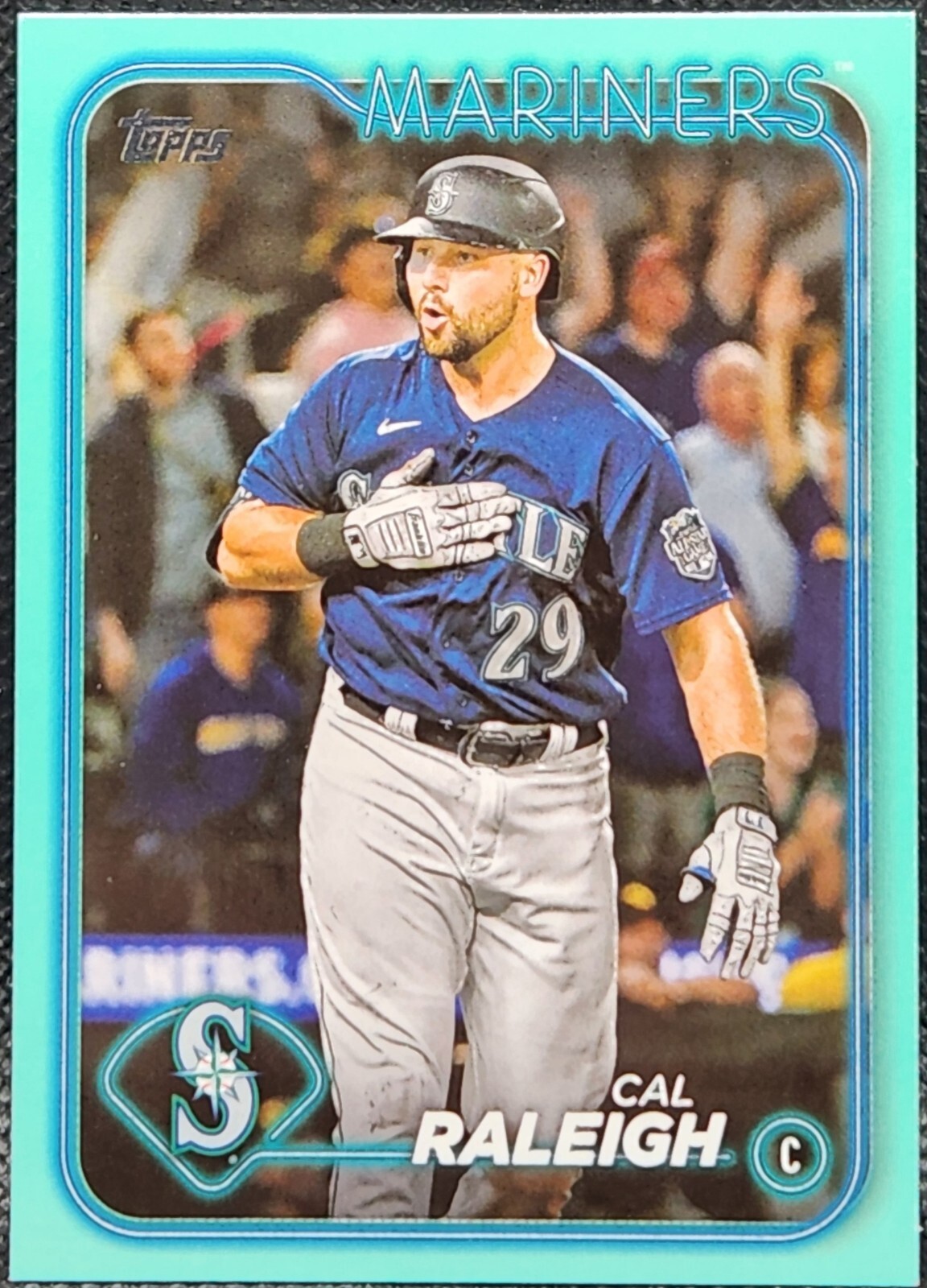 2024 Topps Series 1 Cal Raleigh #122 Fanatics Aqua Border Seattle ...