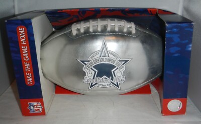 Dallas Cowboys NFL Football 5x Super Bowl Champions Silver Ball | eBay