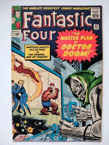 Fantastic Four #23 Marvel 1964 Early Silver Doctor Doom Cover Dr MCU ...