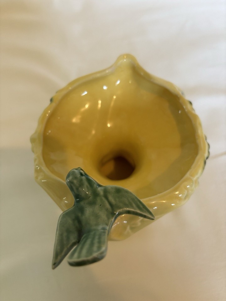 Vintage McCoy Bird Birdbath Base In Yellow | eBay