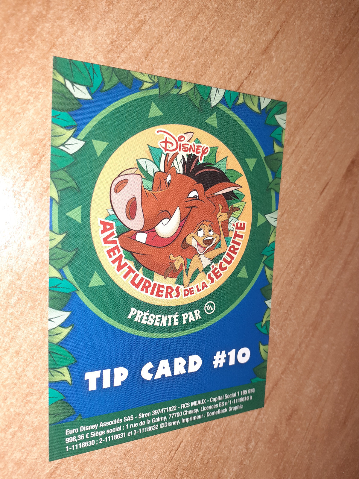 Tip Card # 10 Disneyland Paris. Produit officiel | eBay