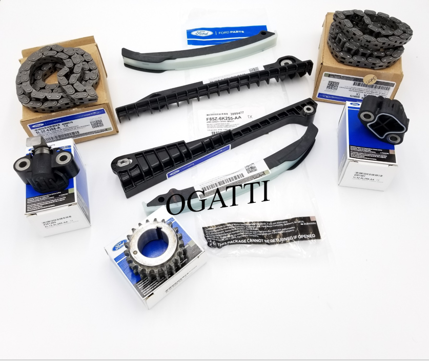 6.8L TIMING CHAIN KIT COMBO BRAND NEW FORD OEM SET 9 V10 SOHC E-150-350 ...