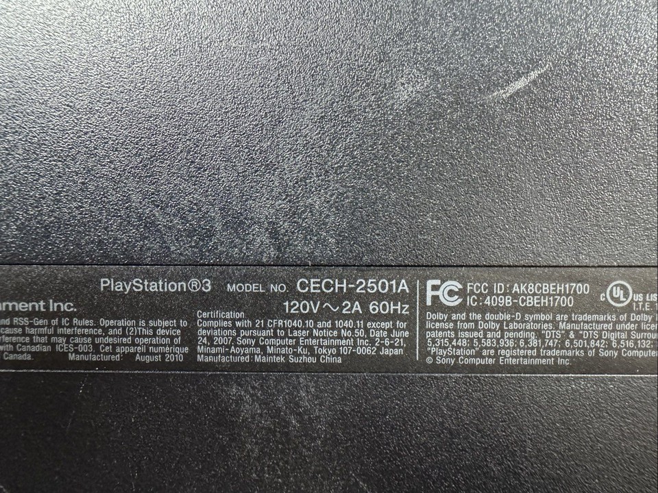 Lot of 2 Sony PlayStation 3 PS3 Slim (CECH-2001A/2501A) 120GB/160GB ...