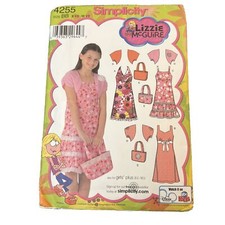 Uncut Simplicity 4255 Girls Dress Shrug Purse Size 8 10 12 14 16 ...