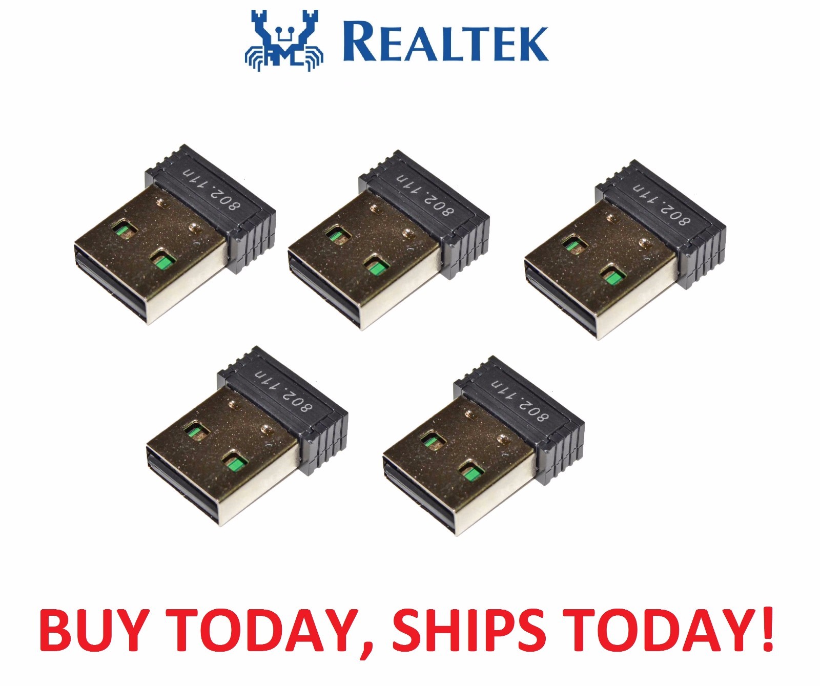 5x LOT Realtek RTL8188 MINI USB WiFi Wireless 802.11B/G/N Card Network ...
