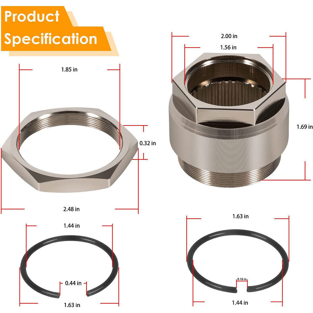 Rear Axle Lock Jam Nut for Honda TRX300EX TRX400EX TRX250X 450R ATC350X ...