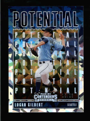 LOGAN GILBERT 2020 CONTENDERS #P-6 POTENTIAL CRACKED ICE ROOKIE #15/23 ...