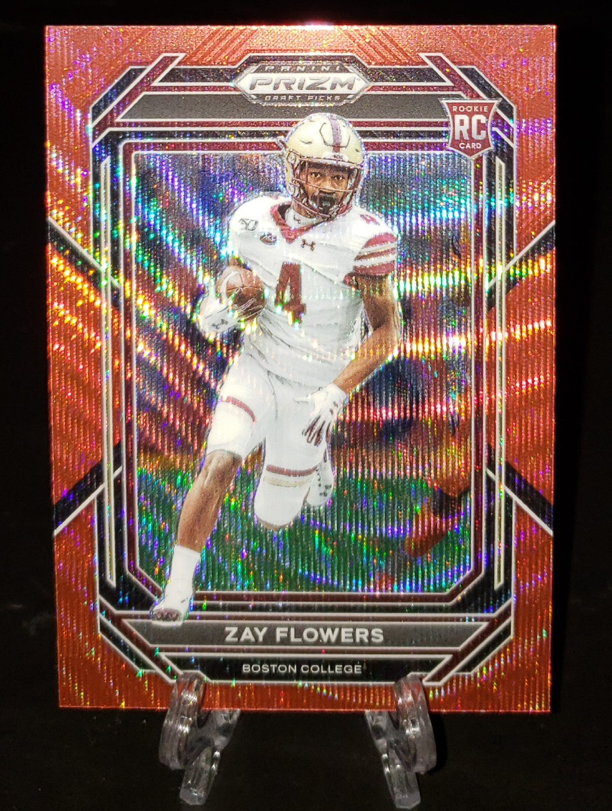 Zay Flowers 2023 Prizm Draft Picks Red Wave Color Match Rookie ♨️♨️♨️ ...